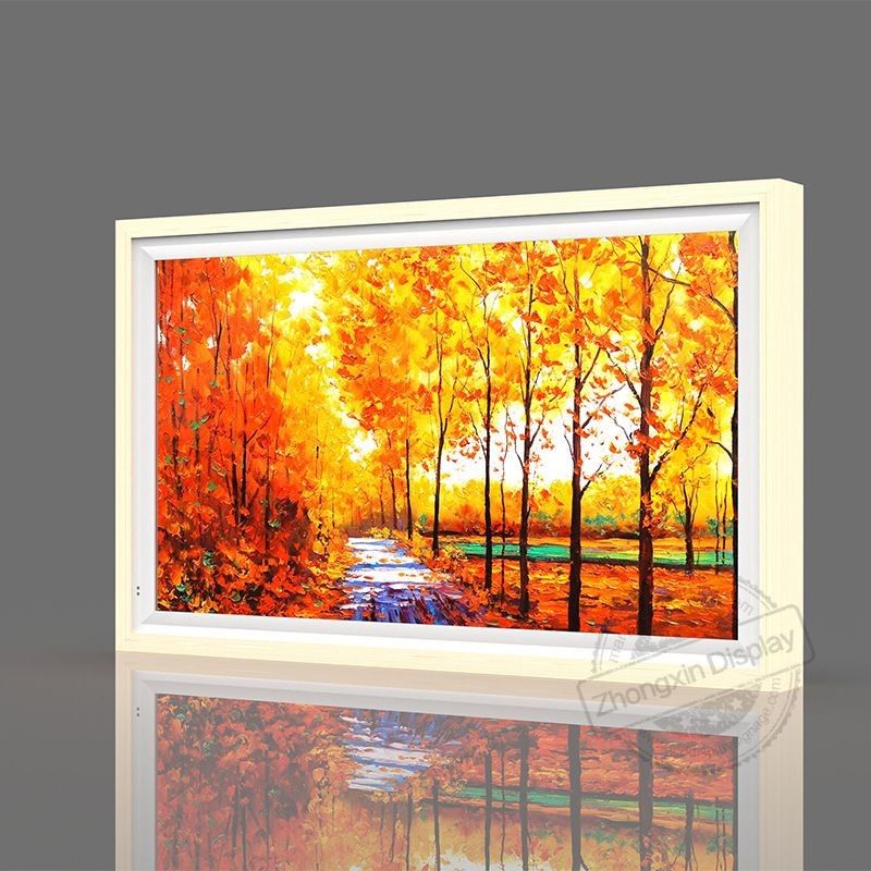 Wall Mount 43inch Wooden Art Frame LCD Display With HDMI VGA USB ...